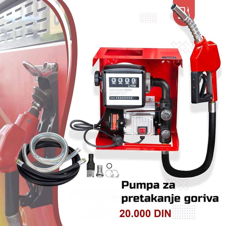 Pumpa za pretakanje goriva sa mehaničkim meračem protoka - Komplet