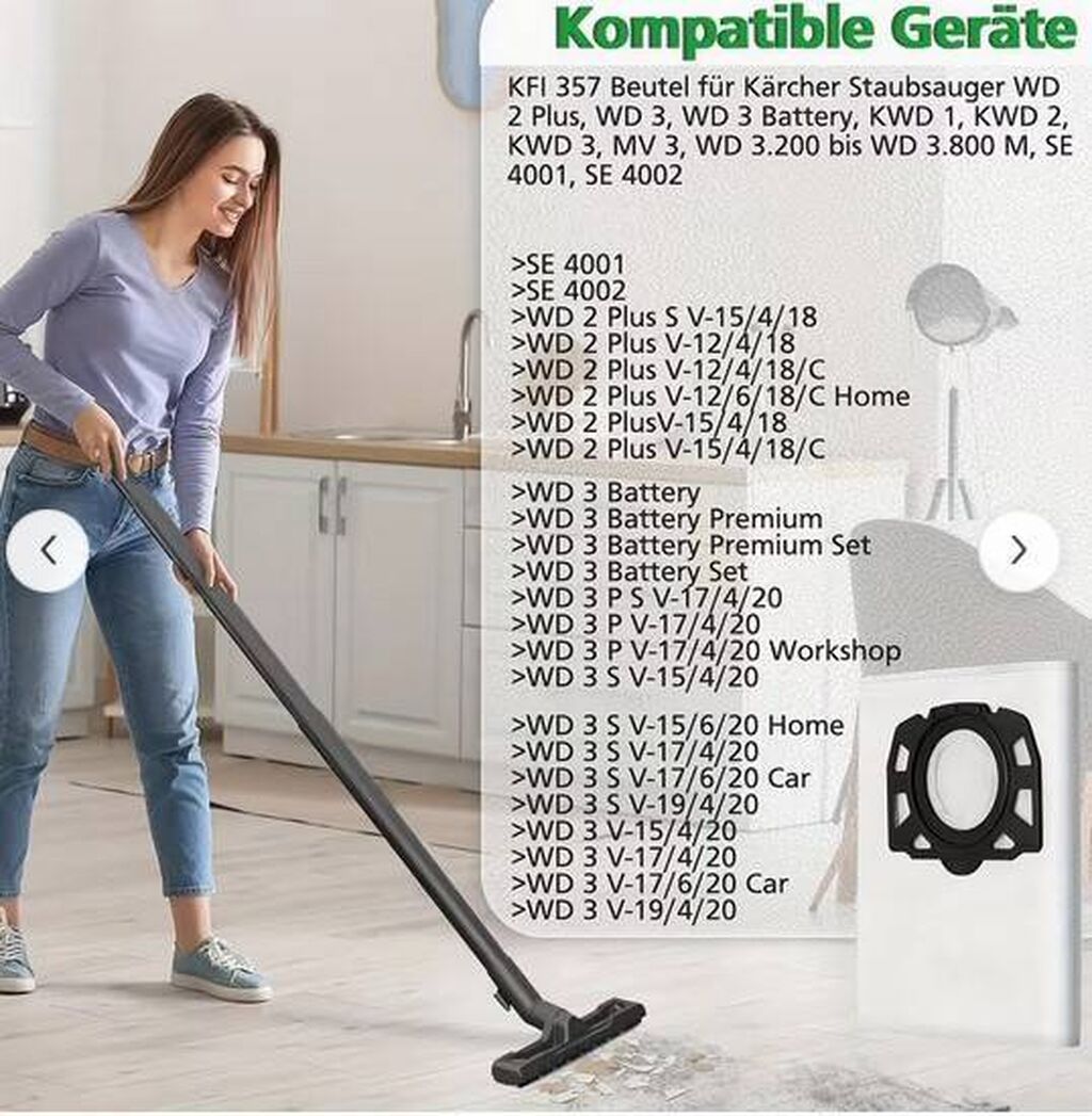 Rasprodaja preostalih zaliha. Kompatibilne filcane kese za Karcher