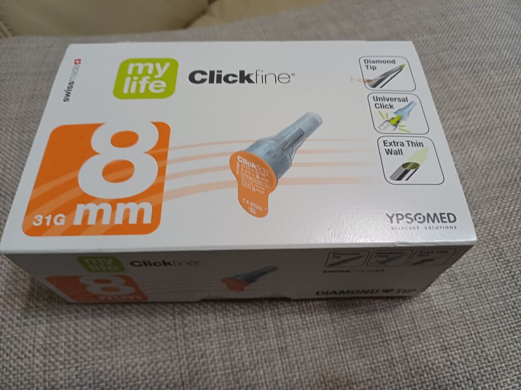 Mylife Clickfine igle za olovke, 8 mm, 31G – Ypsomed - Dužina igle: 8
