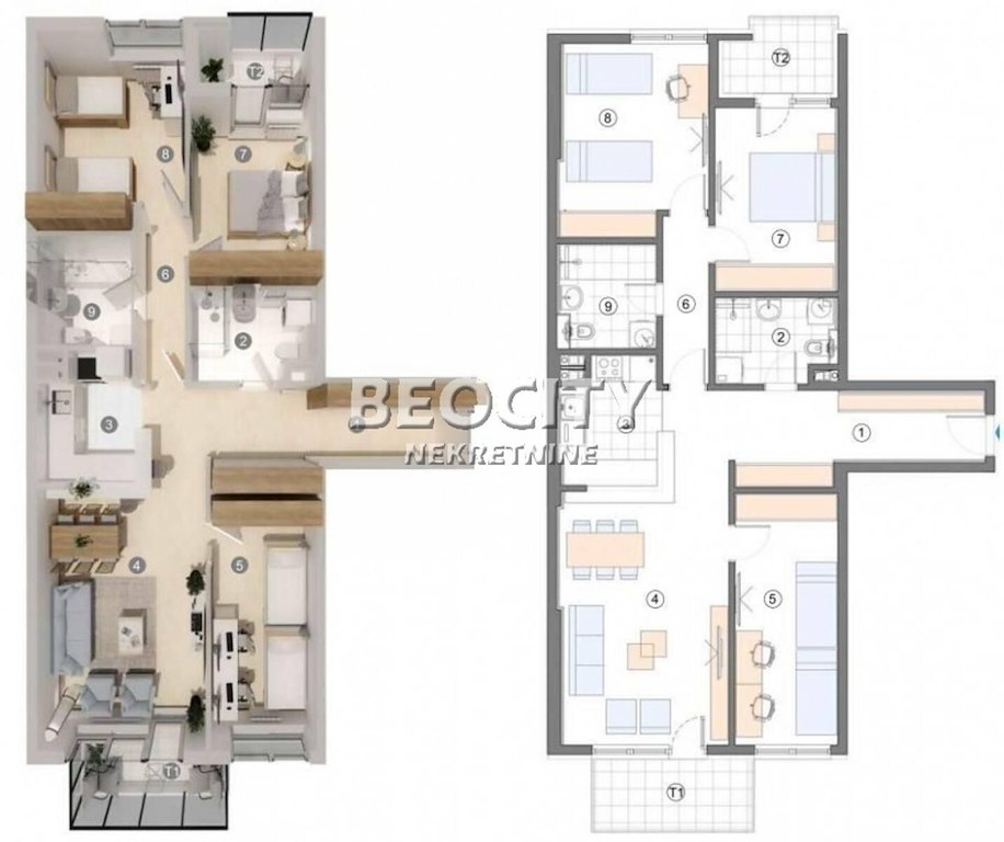 Zemun, Gornji grad, Banatska, 4.0, 112m2, 285600EUR