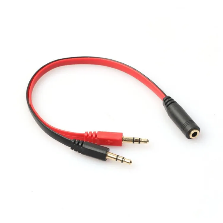 Audio kabl (2x3,5mm stereo jack muski na 3,5mm stereo zenski) 20cm