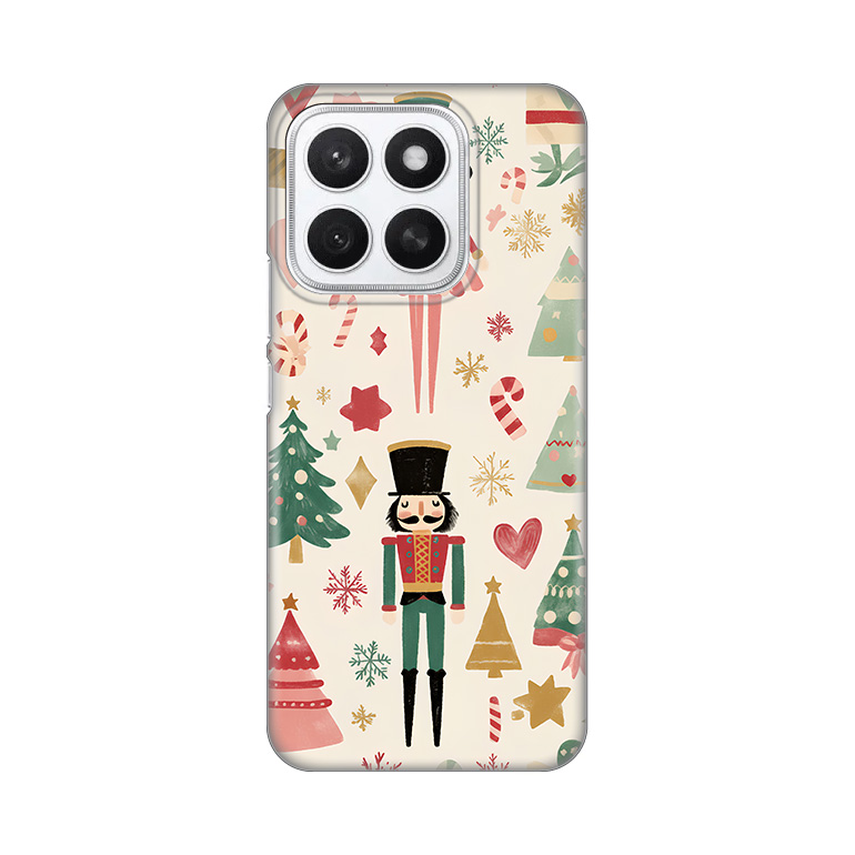 Zastitna silikonska maska (futrola) PRINT - Huawei Honor X8c Vintage Christmas