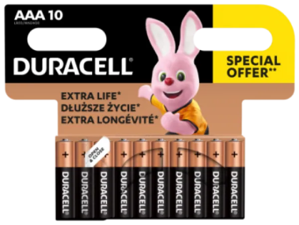Duracell AAA PAK10 CK, Basic nova 1.5V LR3 MN2400, ALKALNE baterije duralock