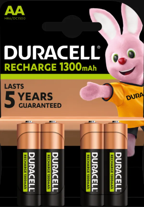 Duracell 1300mAh AA R3 MN2400, PAK4 CK,punjive NiMH baterije (rechargeable Duralock StayCharged 3g)
