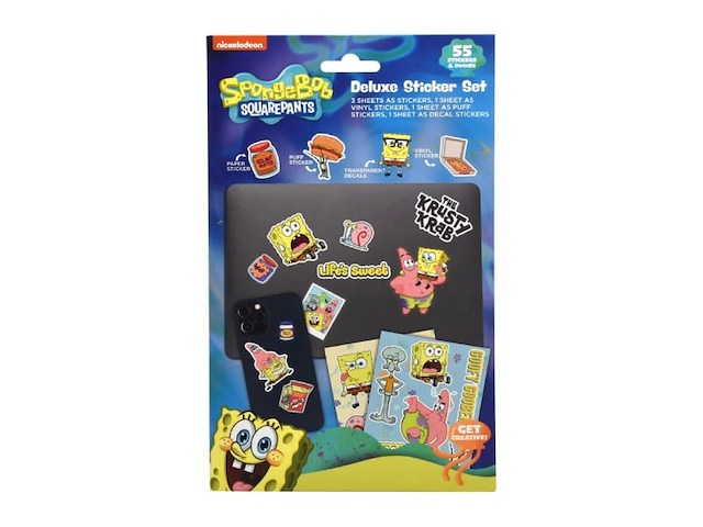 Stikeri set - Bubbles, Sponge Bob