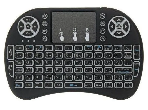 GMB-I8 ** Gembird 2.4GHz Wireless gaming Mini keyboard backlight and TOUCH, punjiva bat. BL-5C (519)