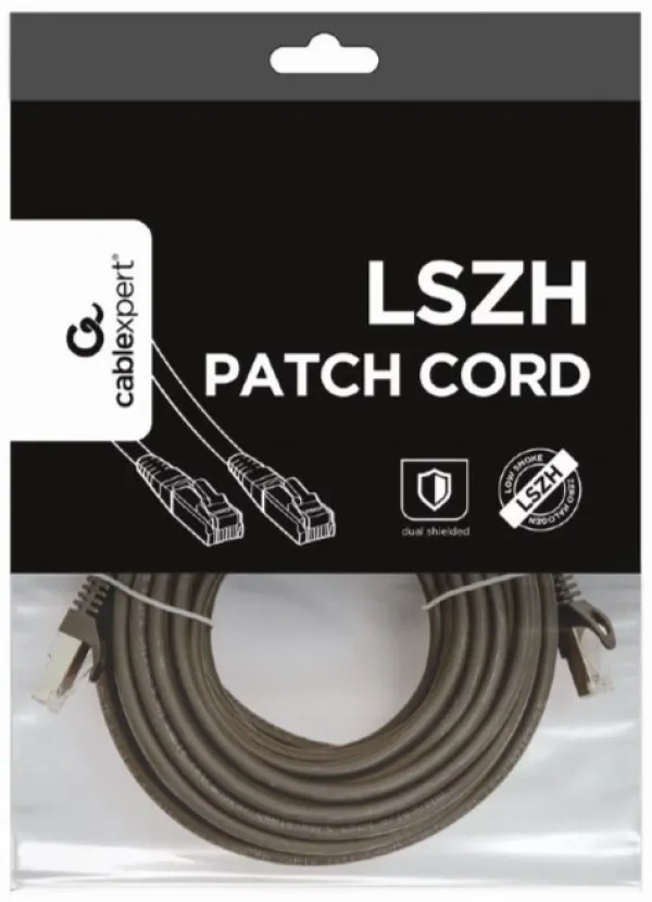 PP6A-LSZHCU-BK-30M Gembird Mrezni kabl, SFTP CAT.6A BAKARNI LSZH Patch cord 30m Black