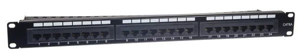 patchcord kabal panel UTP 6A, 24, organizator kablova, Rek 19in