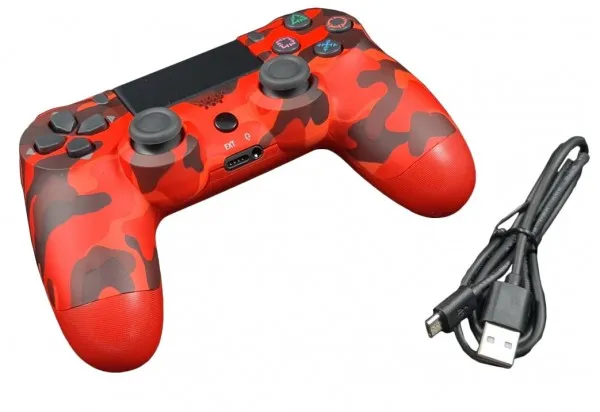 JPD-Wireless-Thrillershock PC/PS4 CAMO RED Gembird Bezicni gamepad sa dvostrukom vibracijom v2
