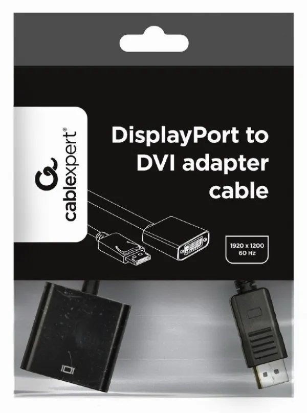 A-DPM-DVIF-002 Gembird DisplayPort to DVI adapter cable, black