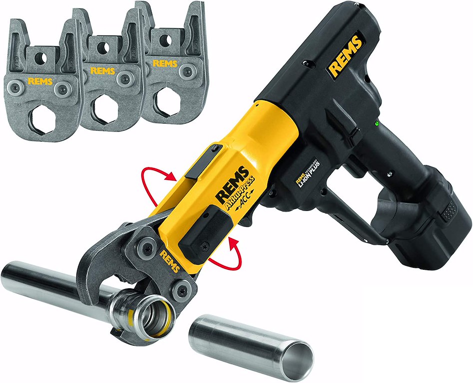 REMS 571X03 – Akumulatorska radijalna presa 14 V Basic Pack Ø 10–108 mm + 3 × Krimp klešta