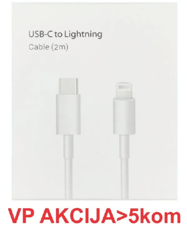 CCP-AMCM-AMLM-2.0M ** Gembird 20W PD kabl USB-C na Lightening 8-pin, USB 3.0, 2m, white (199)