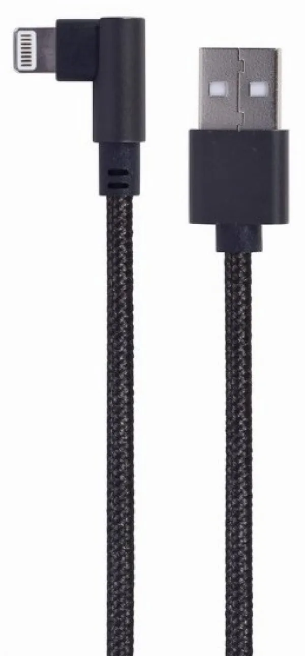 CC-USB2-AMLML-0.2M Gembird pod uglom USB 8-pin kabl za punjenje i prenos podataka, 0.2 m, black