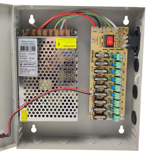NAPRK-12V/10A-9CH ** Gembird napajanje sa kljucem, 1.5A/CH (1991)