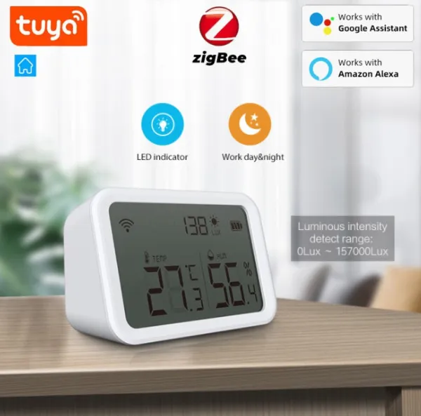 ZIGBEE-SMART-TEMPERATURE-HS05 Gembird Alexa Smart Zigbee bezicni senzor temperature i vlaznosti