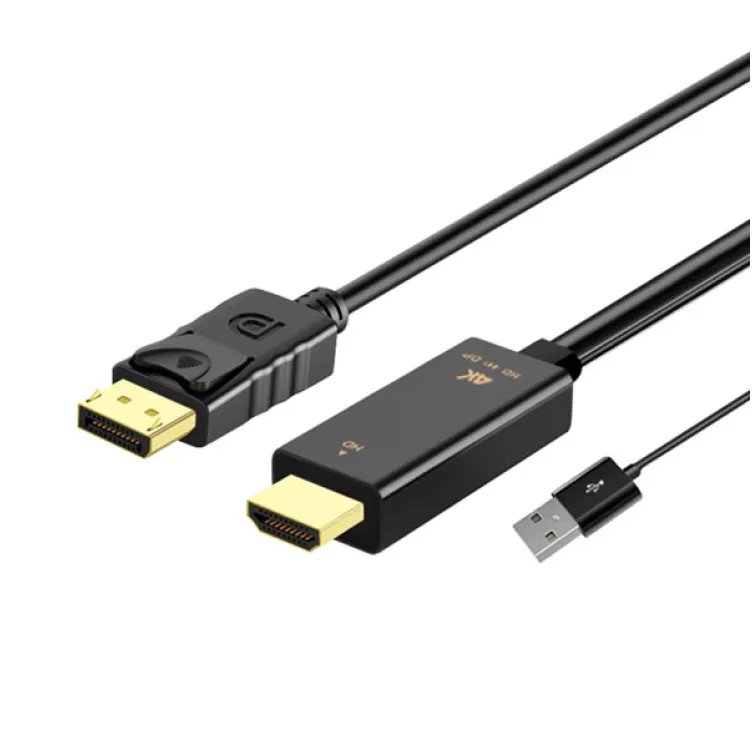 Display Port na HDMI+USB 2.0 kabl (m/m) 1.8m