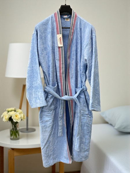 Bade Mantil Frotir Light Blue XXL - Veličina Stripe ( VLK000312-lightbluexxlstripe )
