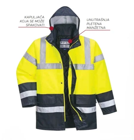 Portwest Jakna hi-vis traffic dvobojna s466, žuta, vel.s ( 61556 )