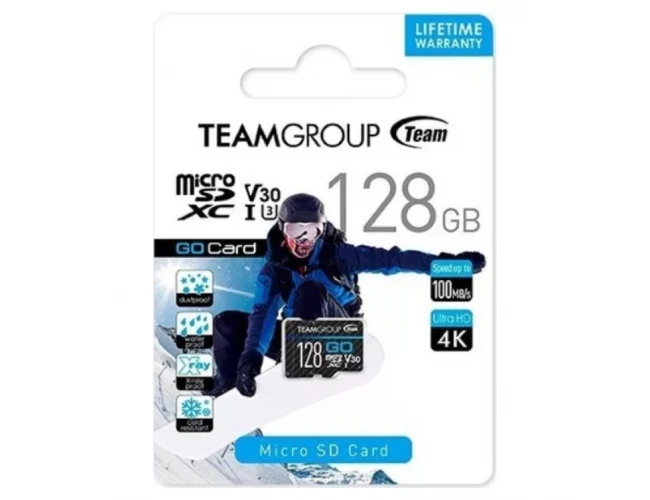 Team Group TGUSDX128GU303 Micro SD kartica - 128GB, UHS - I U3, V30, 9050MBs, SD adapter
