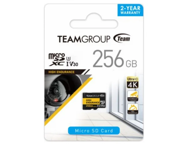 Team Group THUSDX256GIV3002 Micro SD kartica - 256GB, High Endurance, UHS - I U3, V30, 10050MBs