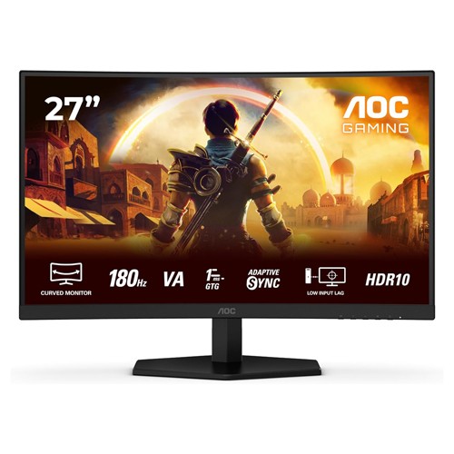 AOC 27″ FHD 180Hz Fast VA Zakrivljeni gaming monitor C27G42E