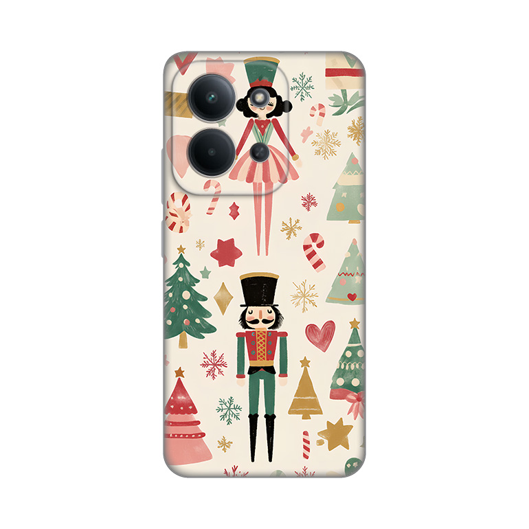 Zastitna silikonska maska (futrola) PRINT - Xiaomi Redmi 15C 4G Vintage Christmas