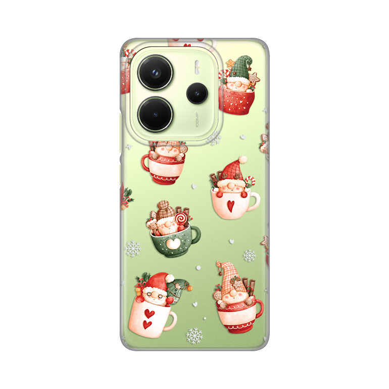 Zastitna silikonska maska (futrola) PRINT - Xiaomi Redmi Note 14 4G (SRB) Ho Ho Ho