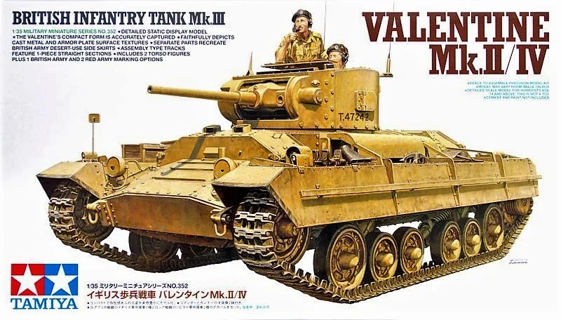 TAMIYA 1/35 Valentine Mk.II/IV British Infantry Tank Mk.III