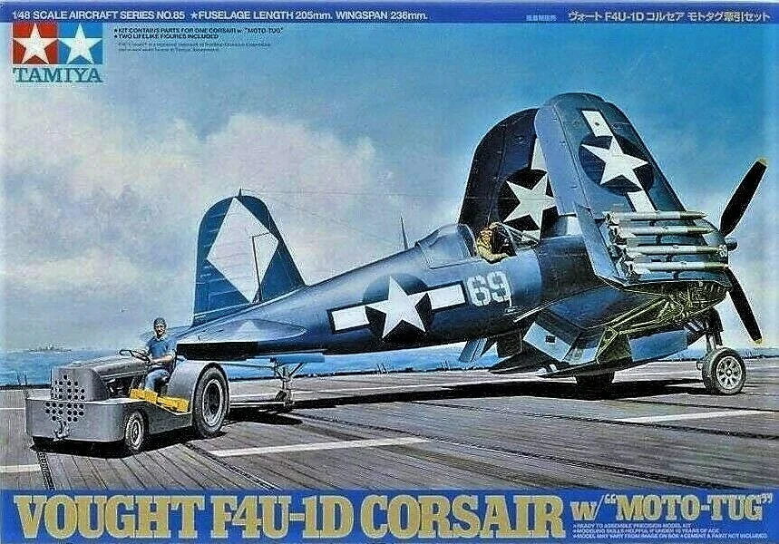TAMIYA 1/48 Vought F4U-1D Corsair w/“Moto-Tug“