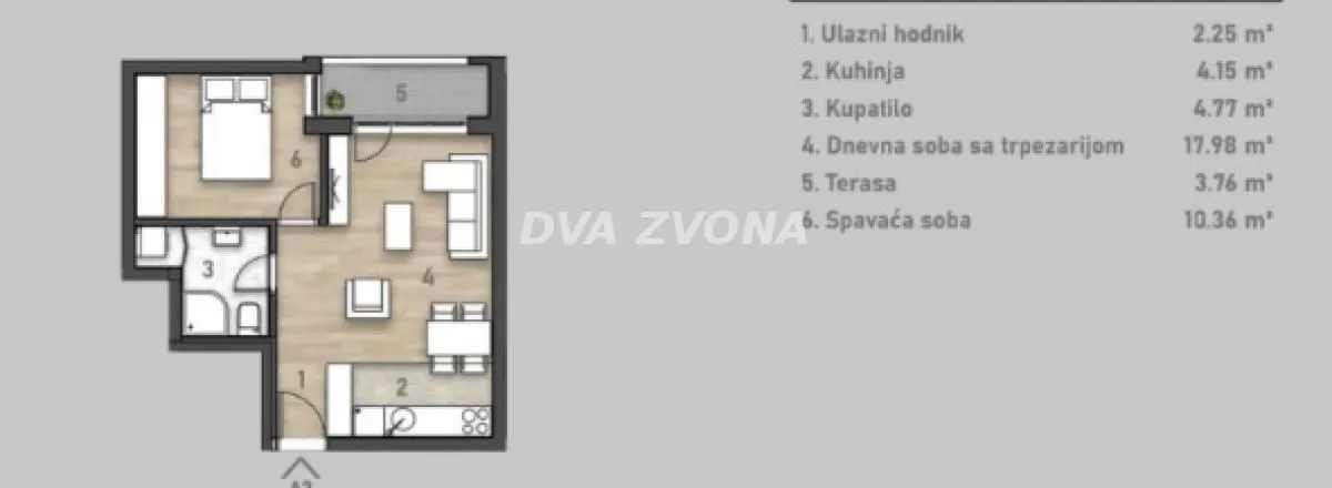 Prodaja, trosoban stan, 61m², Centar, Novi Sad