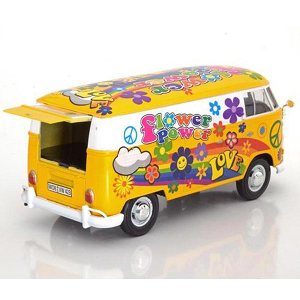 Metalni auto Motor Max Kombi 1:24 Volkswagen VW Type 2 Transporter Flower Power 25/79575