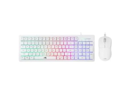 BARACUDA Tastatatura + miš ORCA /Membranska/RGB/US + 7200DPI/Optički/Bela
