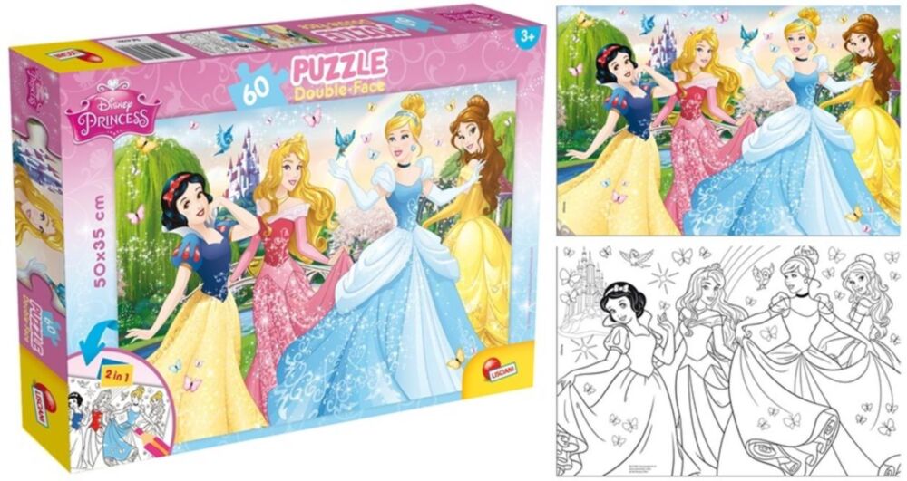 LISCIANI PUZZLE PRINCESS 2U1 SLOŽI I OBOJI - 60 DELOVA