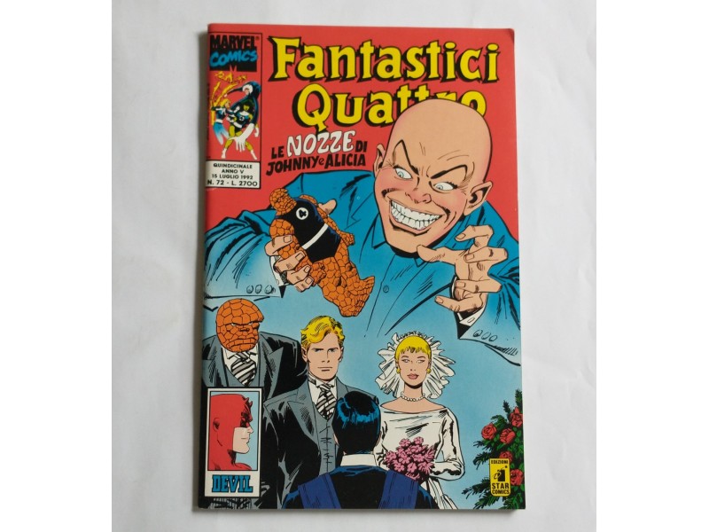 strip Marvel N. 72 FANTASTIC QUATTRO le NOZZE di johnny