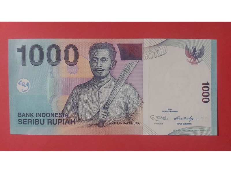 1.000 rupiah 2011 god Indonezija UNC