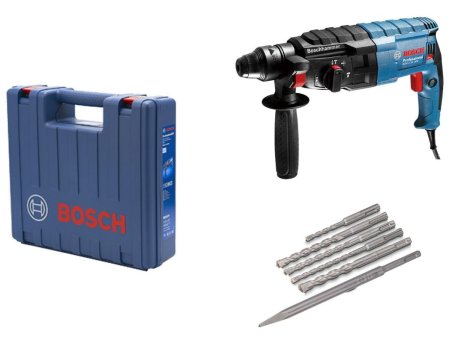 BOSCH plavi alat GBH 240 bušilica za beton SDS-Plus + 6-delni set burgija u koferu, 790W, 0611272102
