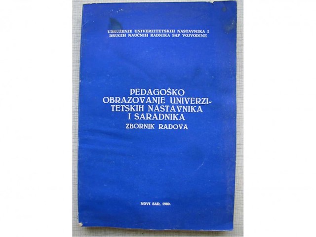Pedagosko obrazovanje univerzitetskih nastavnika i sar