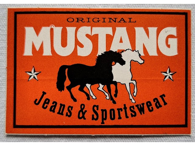 MUSTANG jeans, stara nalepnica