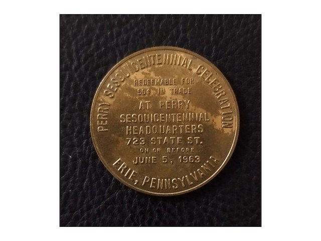 Token Pensilvanija 150 godina mira Perry 1963