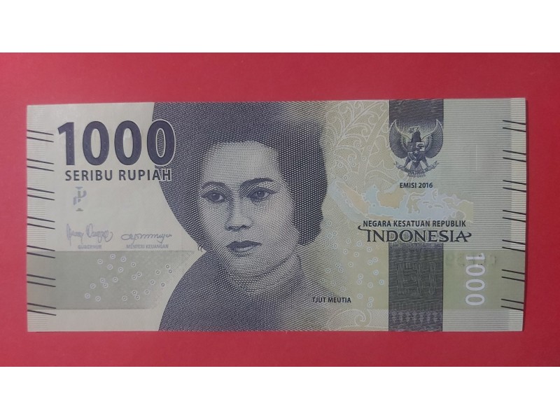 1.000 rupiah 2016 god Indonezija UNC