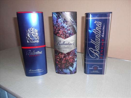 Ballantines - lot 3 metalne kutije za viski