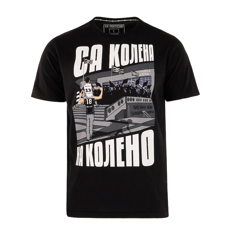 Majica kratkih rukava "Sa kolena na koleno", crna