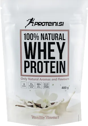 proteini.si
100% NATURAL WHEY PROTEIN - Vanila sa zaslađivačem steviol, 400 g