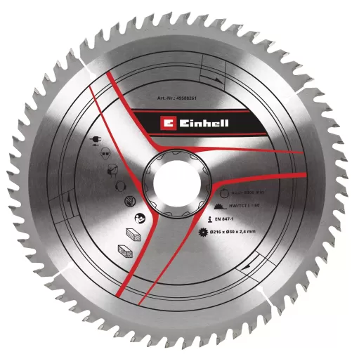 Einhell 49588261 rezni list za cirkular, 216x30x2.4mm, 60 zuba