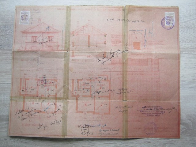 Beograd - Plan za podizanje zgrade  u Nerodimskoj, 1938