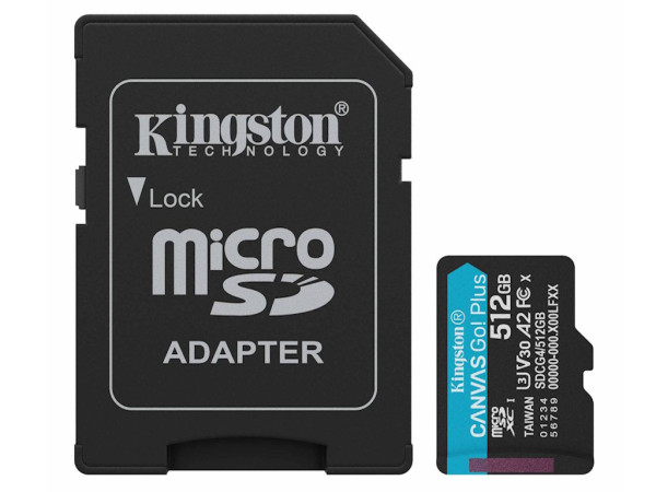 Kingston Memorijska kartica SDCG4512GB Canvas Go! Plus microSD 200160MBs+adapter