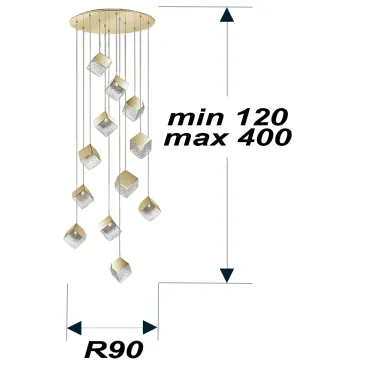 Luster Priscila 12xG9 zlatni SCHULLER
