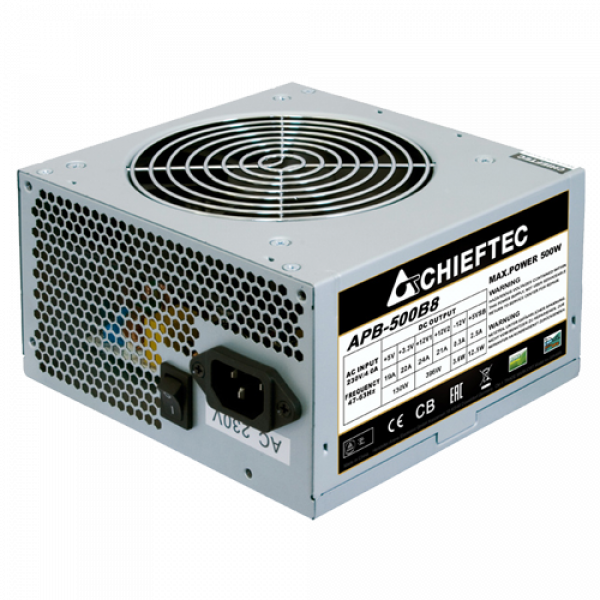 Napajanje 500W Chieftec APB-500B8 12cm Silent Active PFC 80% White bulk