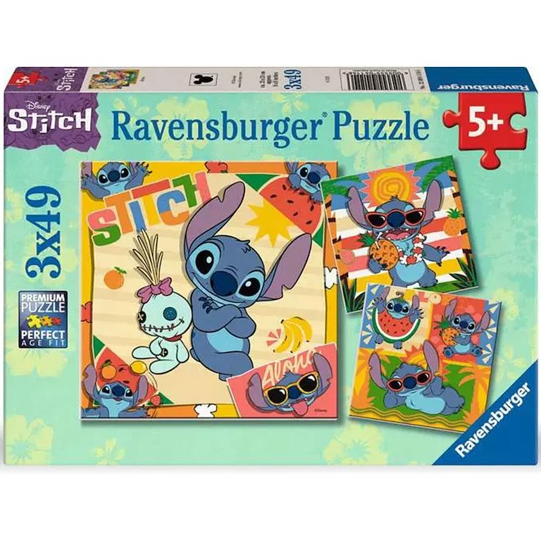 Ravensburger puzzle (slagalice) - 3x49pcs Dizni Stič RA12004114