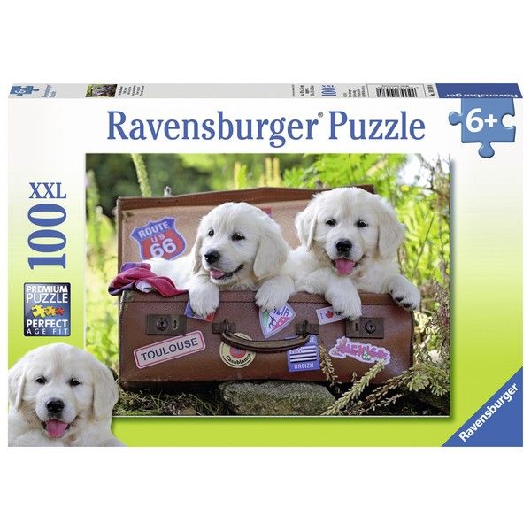 Ravensburger puzzle (slagalice) 100XXL Psi spremni za putovanje RA10538